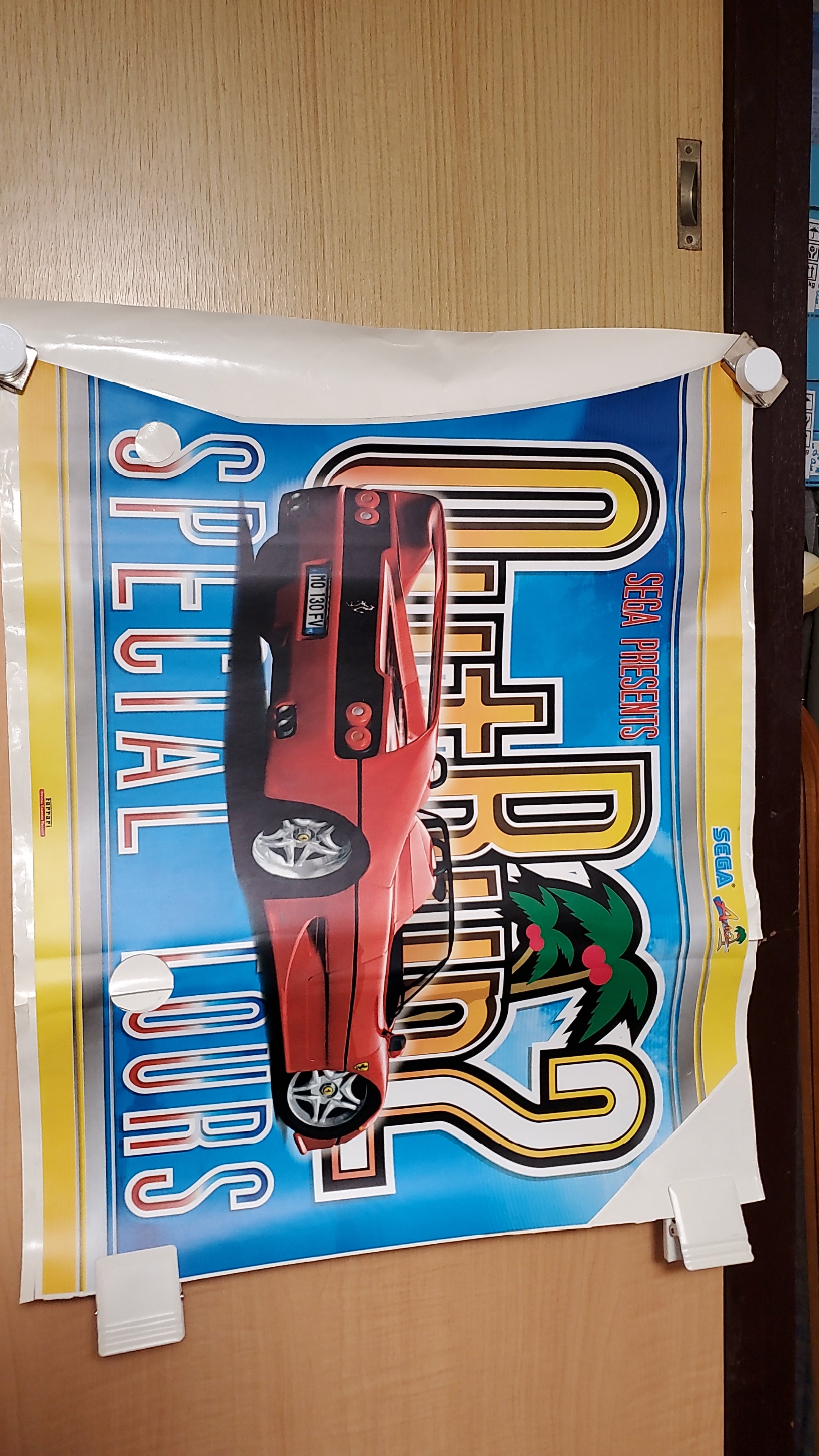 set of 2 (left and right sides) OUTRUN 2 SP cabinet side stickers old ...