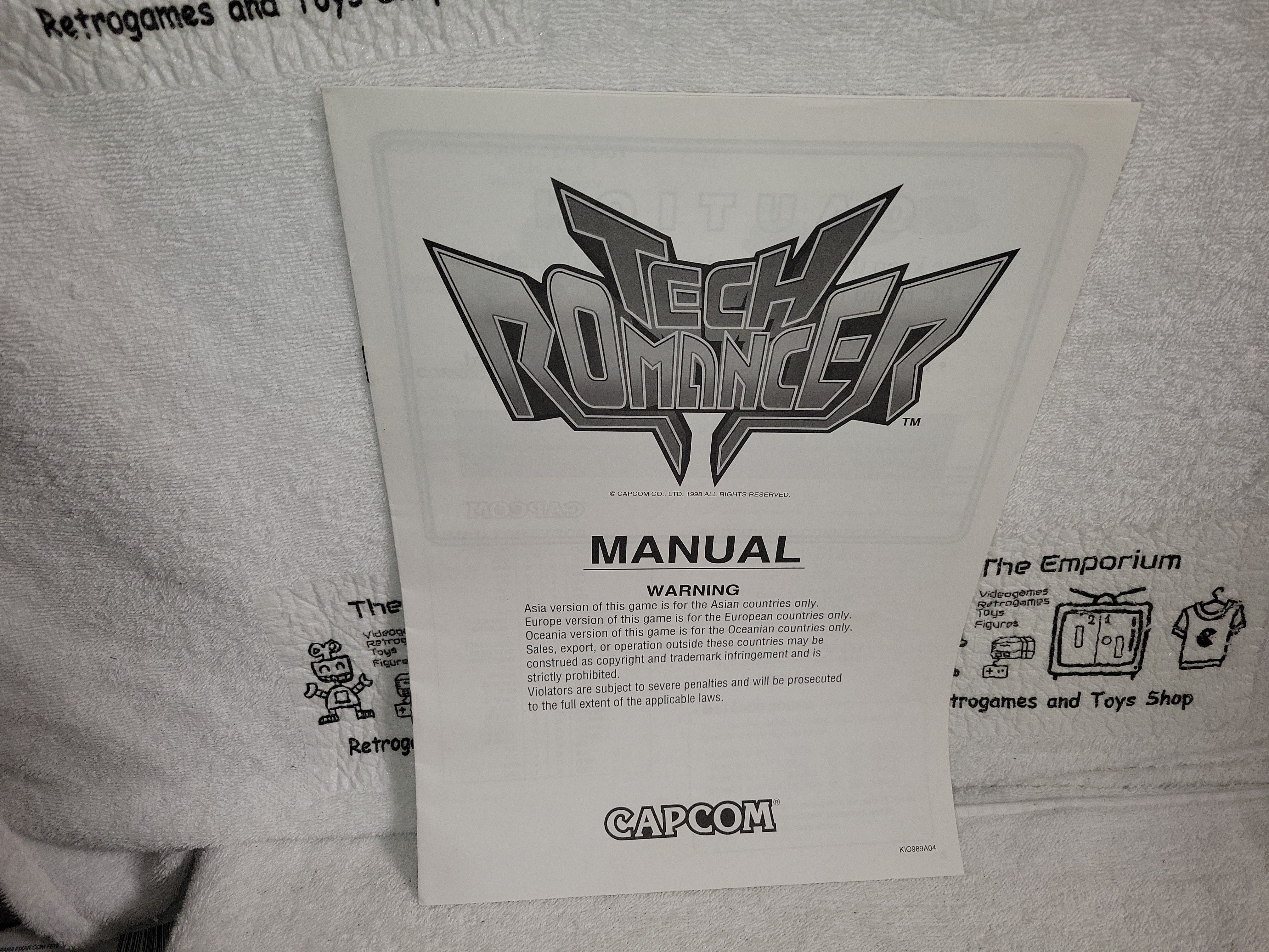 Tech Romancer manual - arcade artset art set – The Emporium RetroGames ...